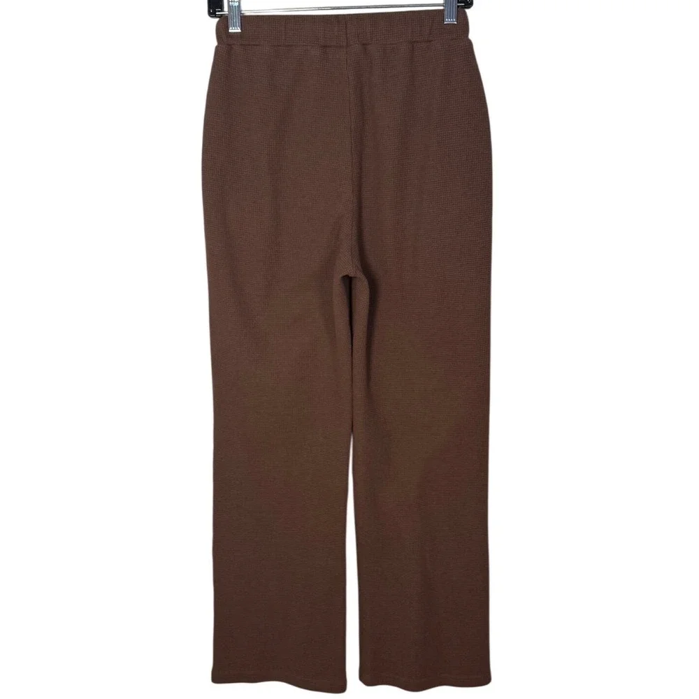 Comfrt | Pants & Jumpsuits | Comfrt Waffle Lounge Pants Rich Brown Draw ...